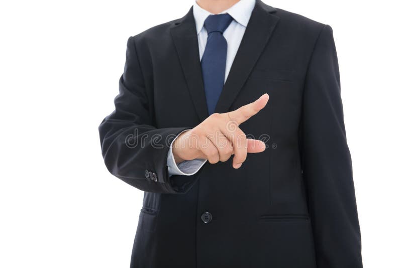 Male in Black Suit Pointing Forward Stock Image - Image of clothes ...