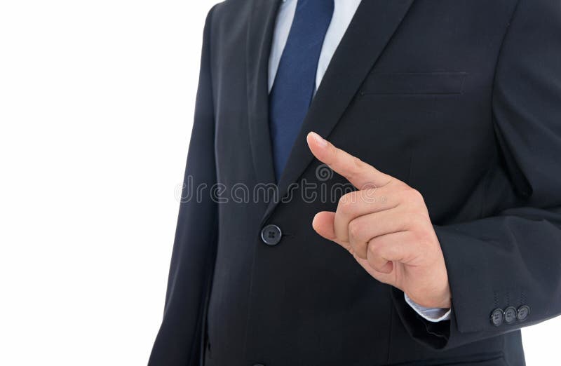 Male in Black Suit Pointing Forward Stock Image - Image of forward ...