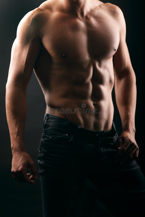 Male body stock photo. Image of jeans, shooting, male - 73900704