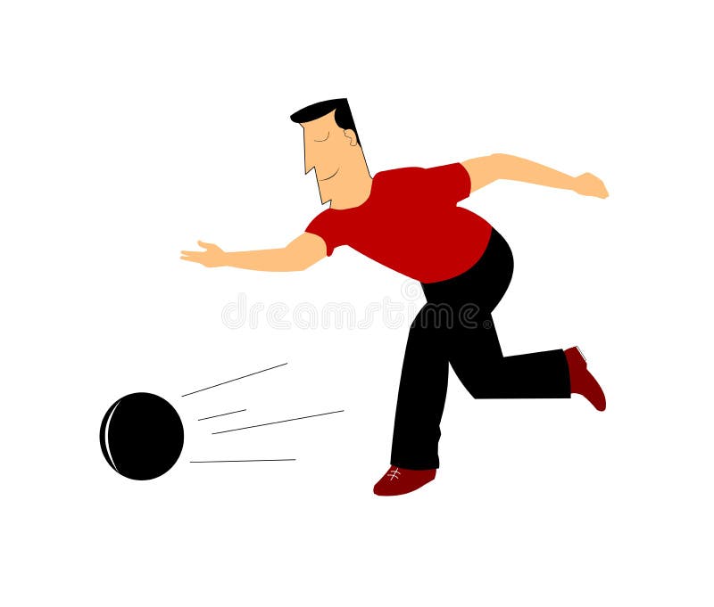 Male bowling stock vector. Illustration of bowling, colors - 32094005