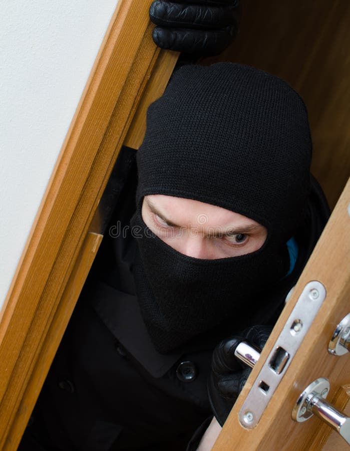 Male burglar in mask stock photo. Image of forbidden - 29235152