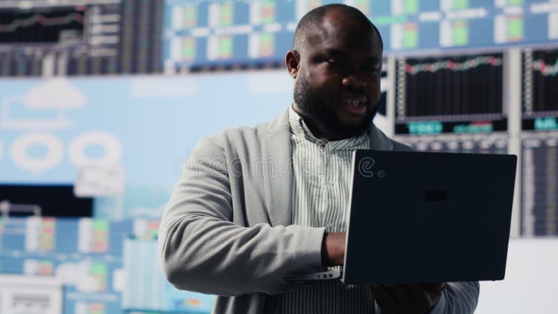 Male Business Leader Analyzing Finance Charts and Analytics for Startup ...