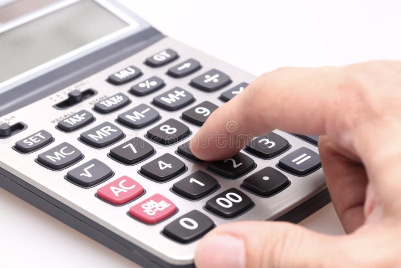 Male Businessman Using a Calculator Stock Photo - Image of calculating ...