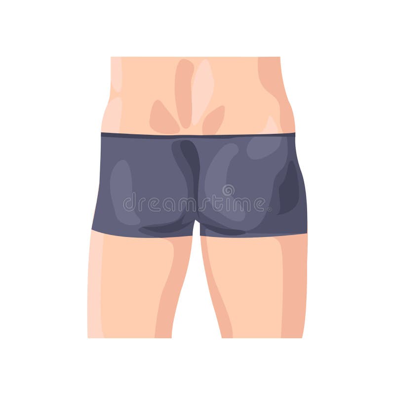 Male Buttocks Flat Icon. Colored Element from Body Parts Collection ...