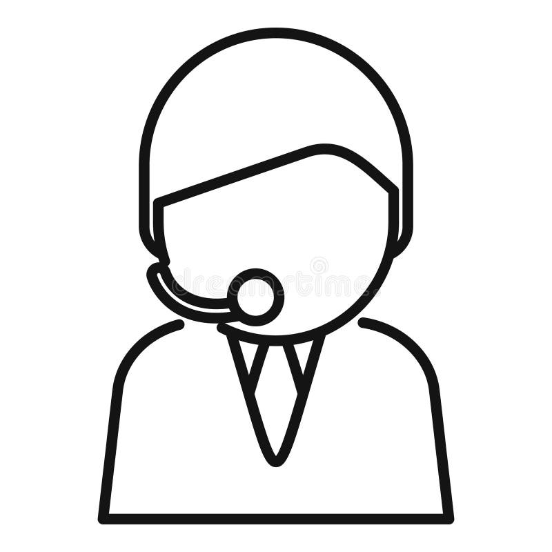 Male Call Center Operator Wearing Headset Speaking Stock Vector ...