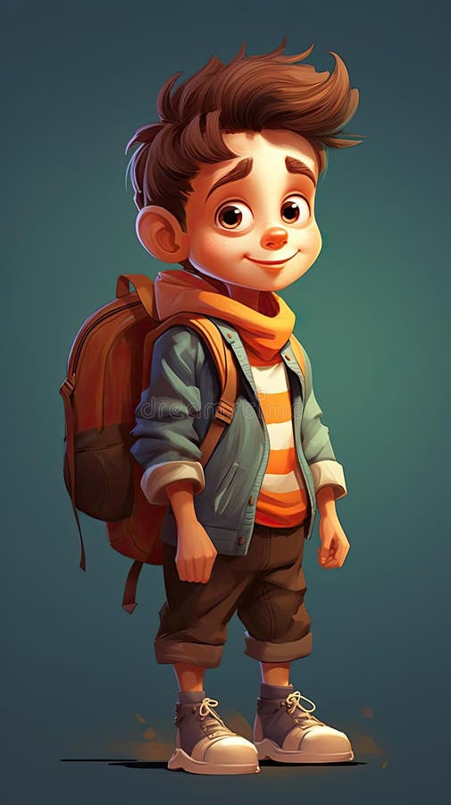 Male Cartoon Character stock illustration. Illustration of happy ...