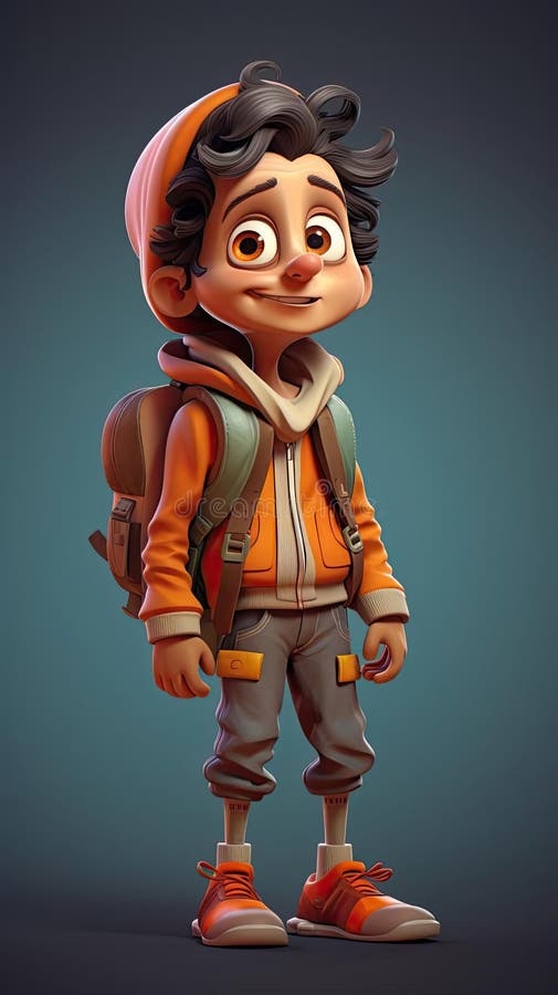 Male Cartoon Character stock illustration. Illustration of view - 303385745