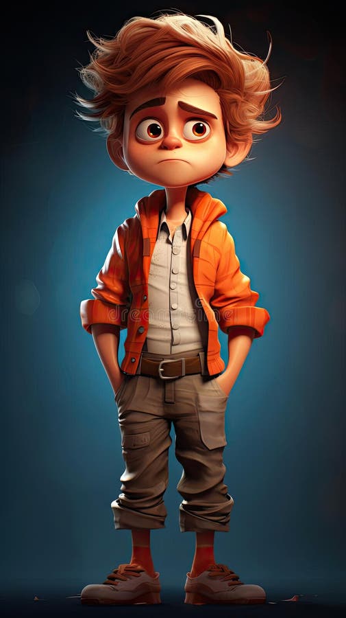 Male Cartoon Character stock illustration. Illustration of cheerful ...