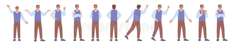 Employee Interactions during Work Stock Vector - Illustration of front ...