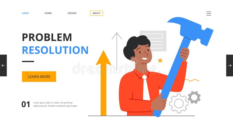 Male Character Fixig the it Problem Stock Vector - Illustration of ...