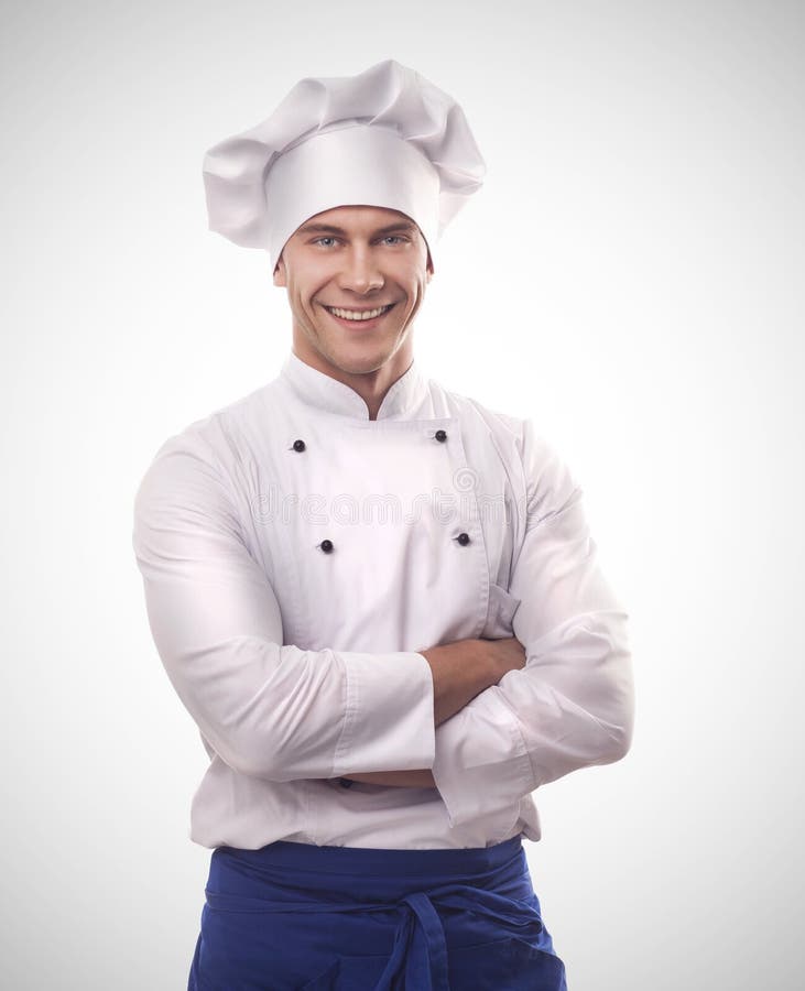 Male Chef Put Some Ingredient in the Pot Stock Image - Image of ...