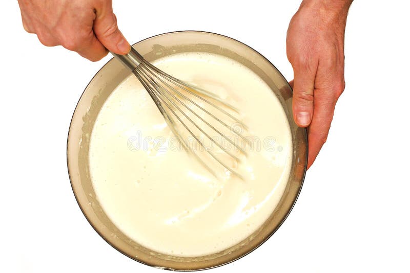 Male Chef Beating Dough for Baking Stock Image - Image of knead ...