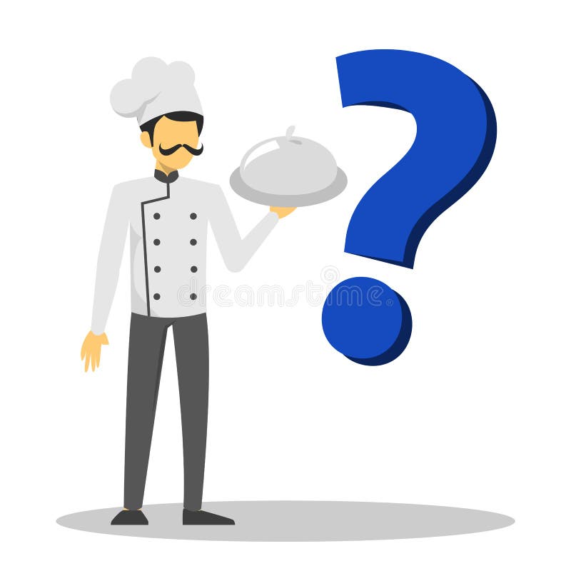 Chef, Question Mark Human Head Symbol Stock Illustration - Illustration ...