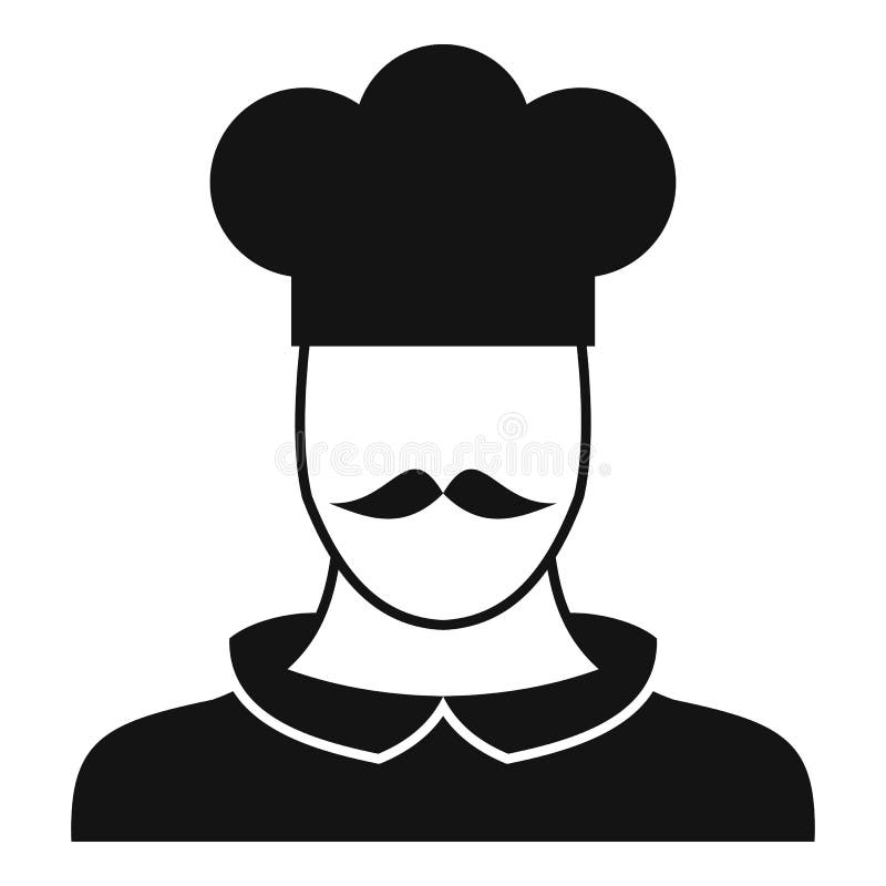 Male Chef Cook Icon, Simple Style Stock Vector - Illustration of ...
