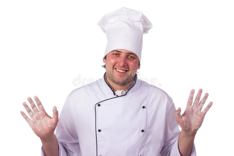 Male Chef Holding a Pizza Box Stock Photo - Image of kitchen, portrait ...