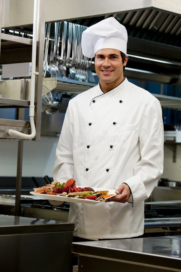 Male Chef in the Restaurant Stock Photo - Image of eating, people: 17313406