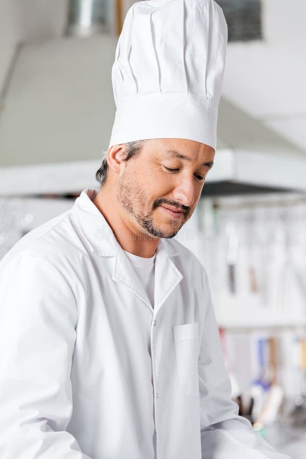 Male Chef In Uniform stock photo. Image of factory, restaurant - 55818868