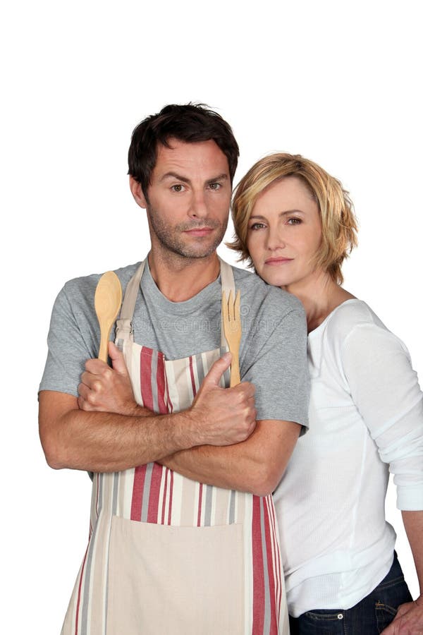 Male chef withassistant stock photo. Image of indoors - 23697286