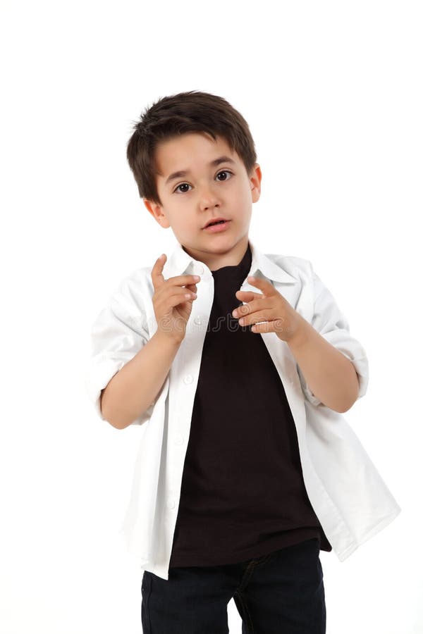 Male Child Squatting in a Green Stock Image - Image of child, natural ...