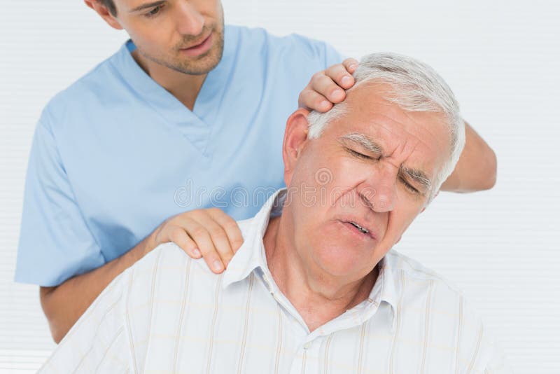 Chiropractor Doing Neck Adjustment Stock Image - Image of patient ...