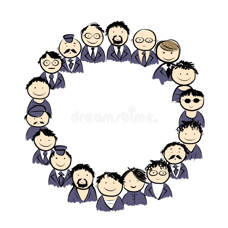 Male Circle for Your Design Stock Vector - Illustration of cartoon ...