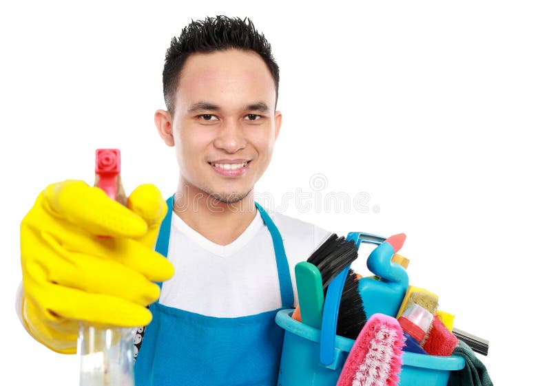 Male cleaning service stock image. Image of cleaning - 29061573