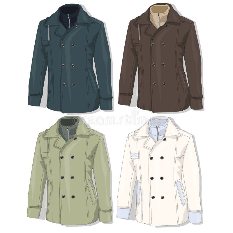 Male Coat Set Vector Stock Vector Illustration Of Jacket 84534405