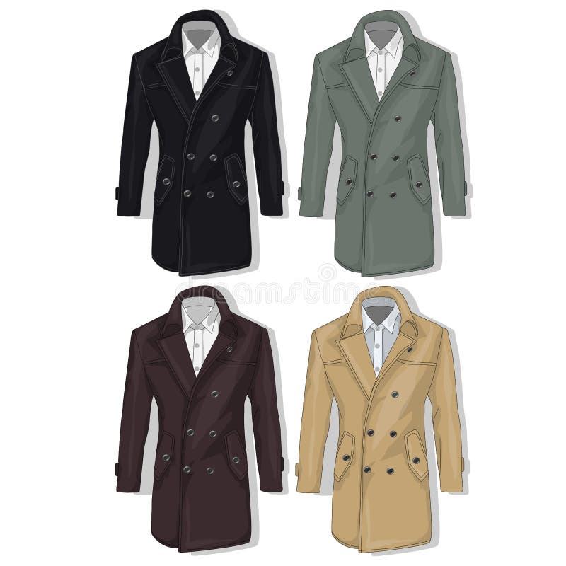 Male coat set. Vector. stock vector. Illustration of clothes - 84529654