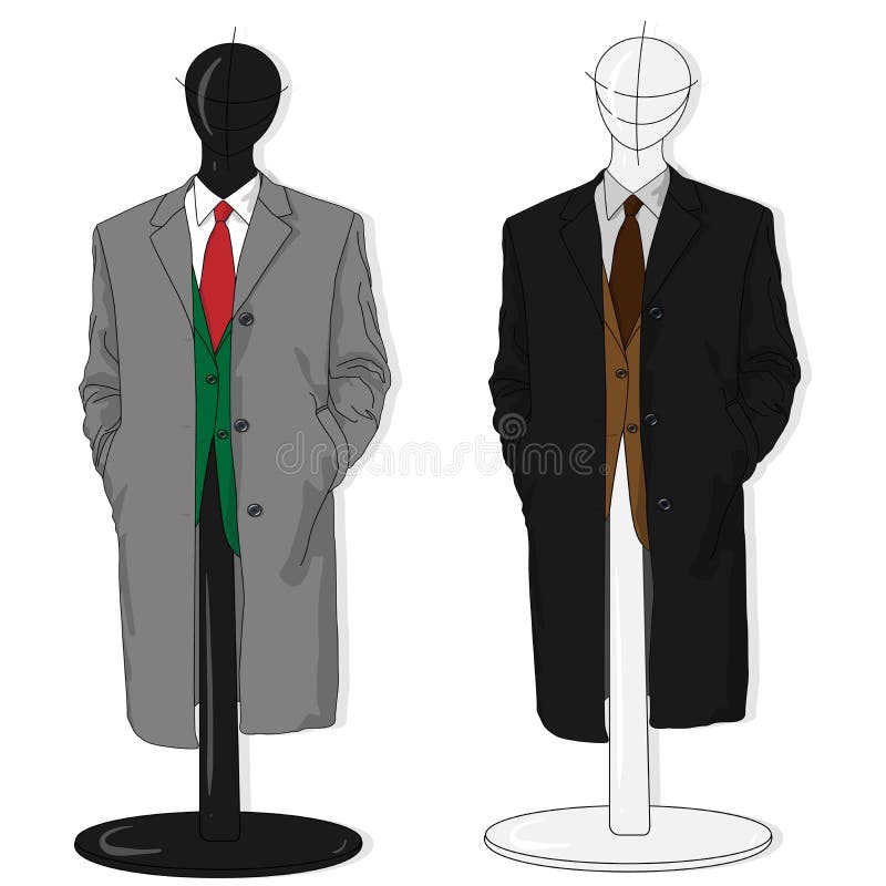 Male Coat Set Vector Stock Vector Illustration Of Jacket 84534405