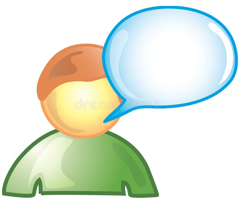 Male comment Icon stock vector. Illustration of bullet - 2435393