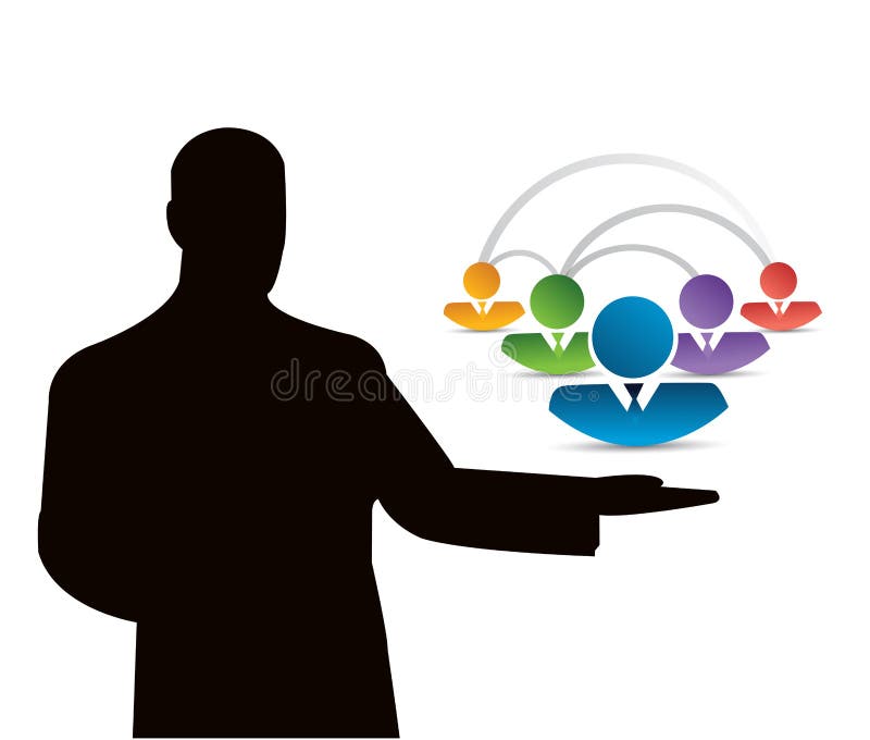 Male Community Presentation Concept Stock Illustration - Illustration ...