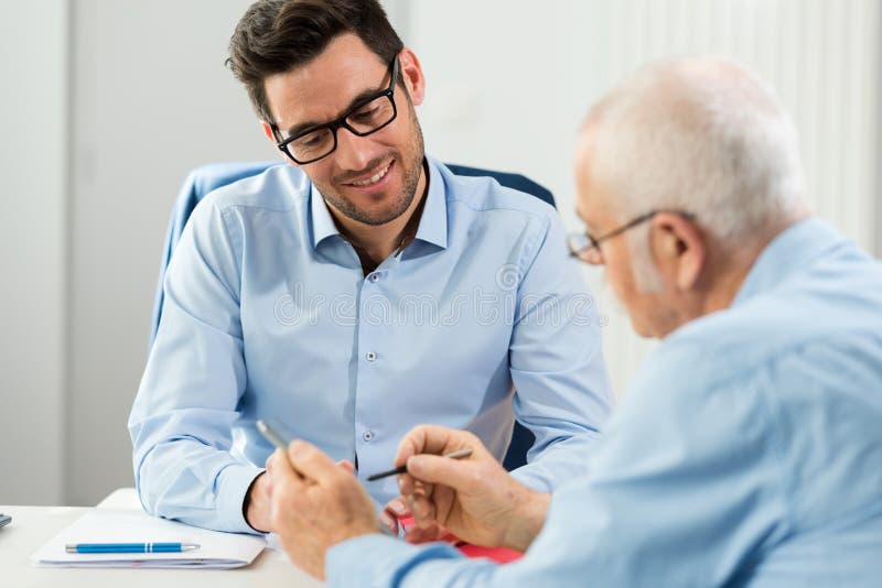Male Company Workers Working Together Stock Photo - Image of ...