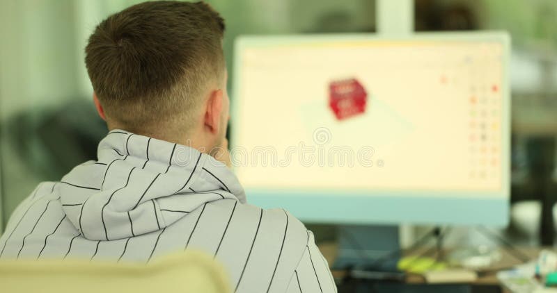 Computer Engineer Works at a Cryptocurrency Mining Farm. Stock Video ...