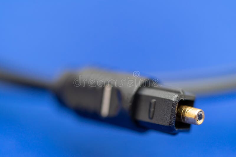 Male Connector for Optical Connection To Toslink Stock Photo - Image of ...