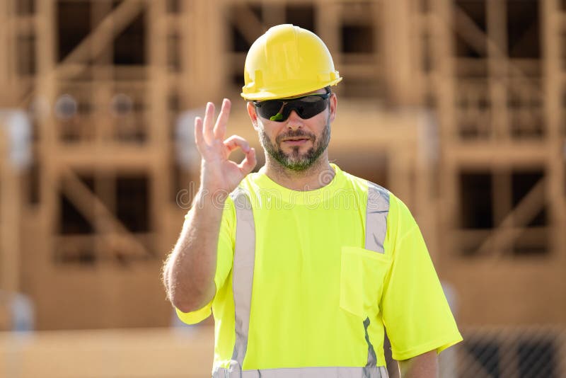 Male Construction Engineer. Architect at a Construction Site. Handyman ...