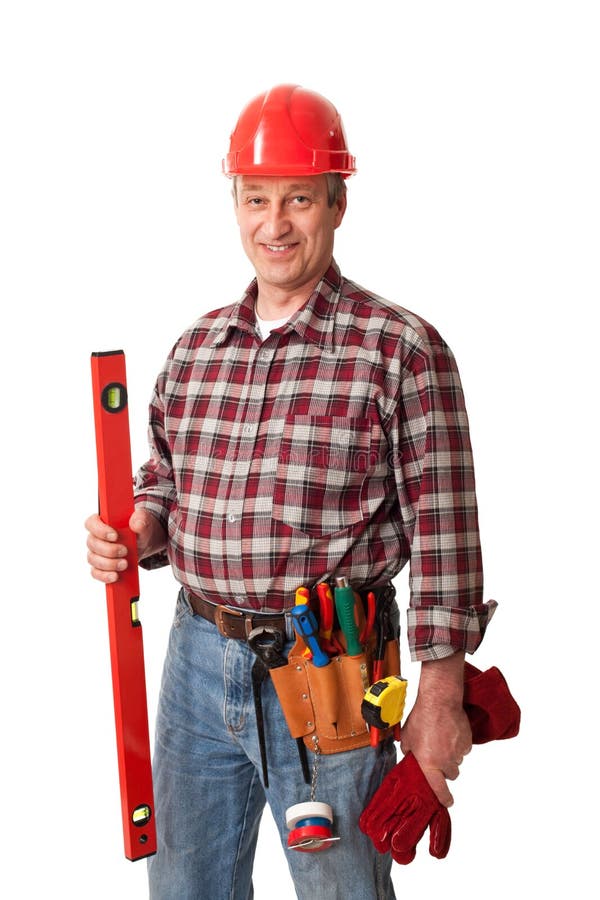 Construction Worker with a Blank Sign Stock Image - Image of industry ...