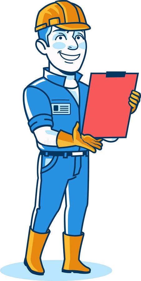 Male Construction Worker Cartoon Logo Icon Stock Vector - Illustration ...