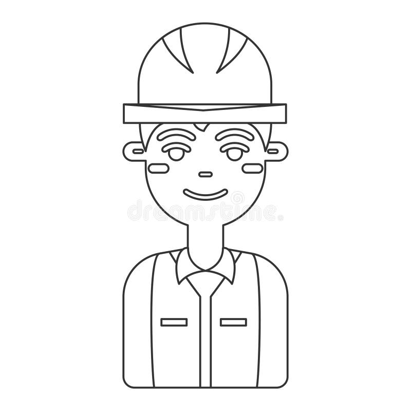 Male Construction Worker. Vector Stock Vector - Illustration of ...