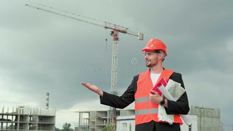 Male Controlling Work Process on Construction Site, Working Stock Image ...