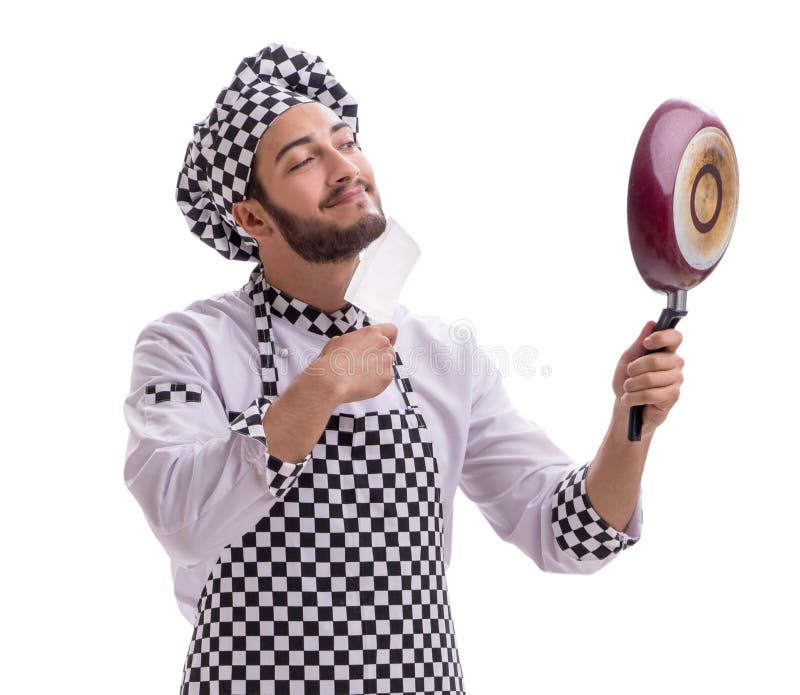 Male Cook Isolated on the White Background Stock Image - Image of ...