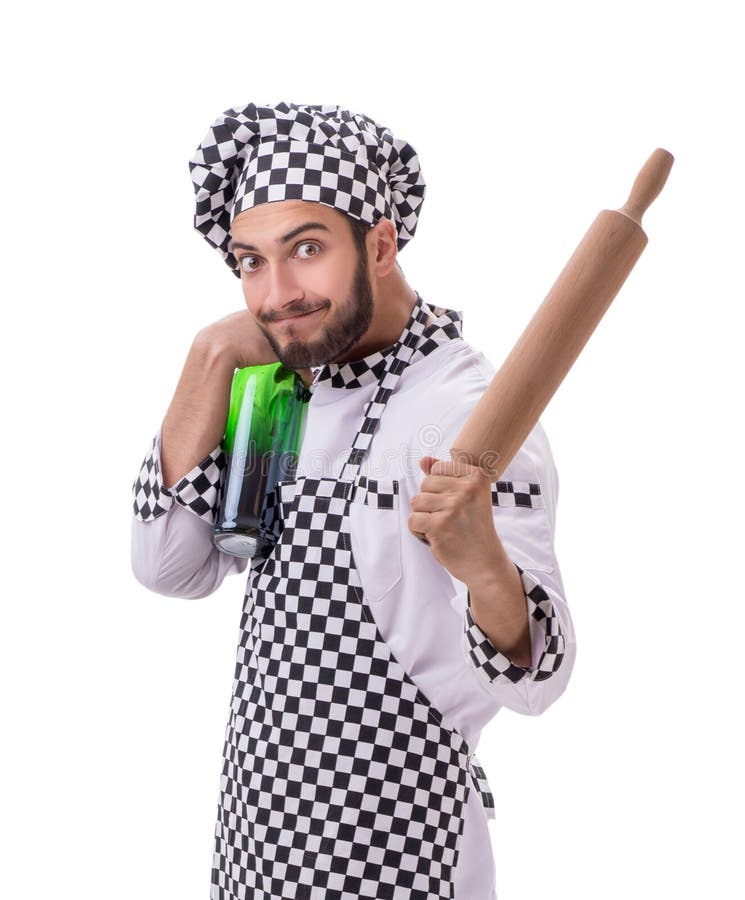 Male Cook Isolated on the White Background Stock Image - Image of ...