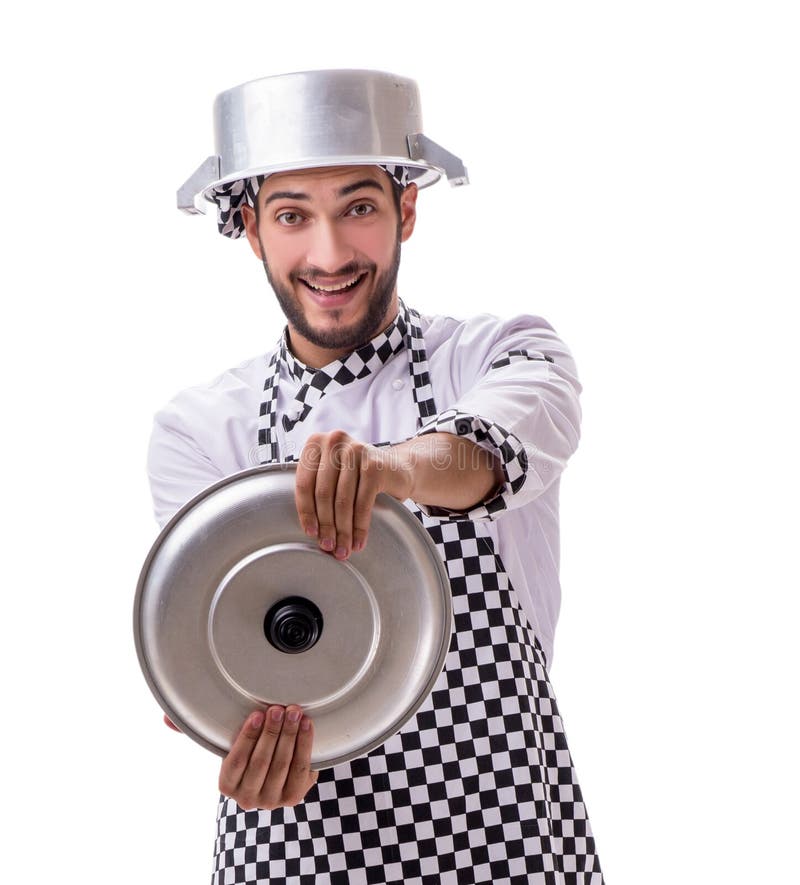 Male Cook Isolated on the White Background Stock Image - Image of lunch ...