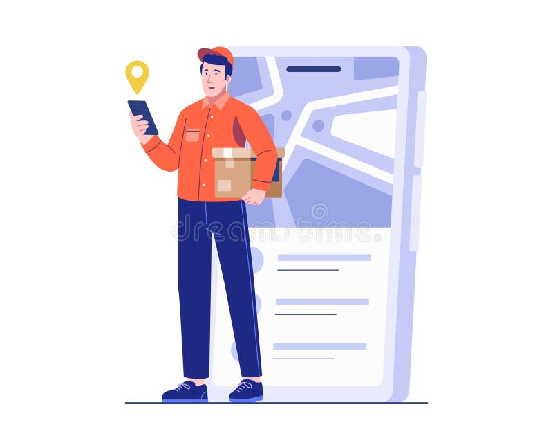 Courier Holding Package Stock Illustrations – 13,504 Courier Holding ...