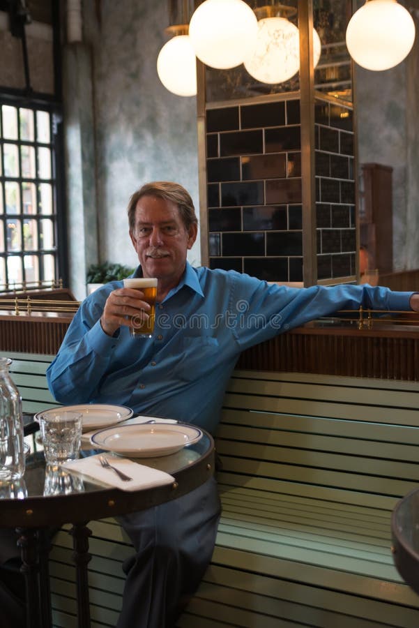 Male Customer at a Restaurant Stock Photo - Image of male, casual: 59695586