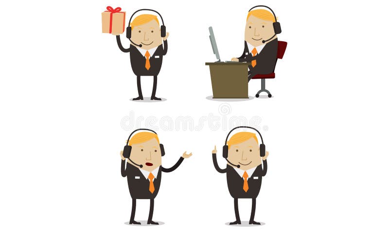 Male Customer service stock vector. Illustration of commerce - 44847041
