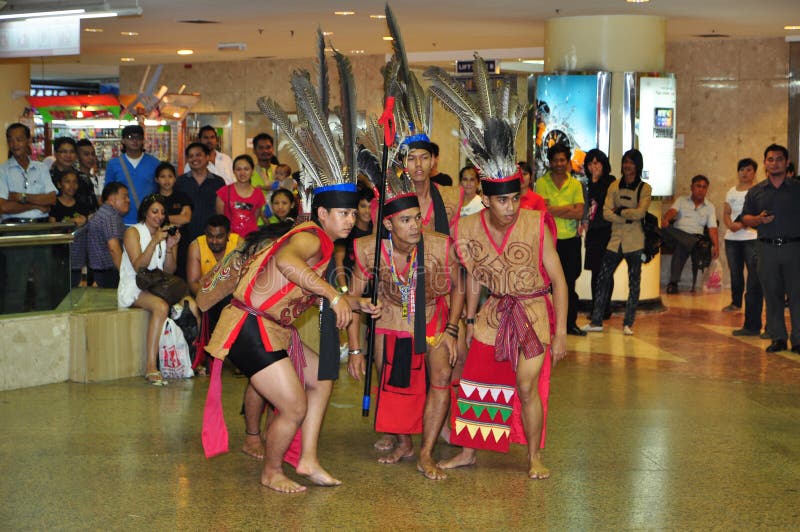 Male Dancers in Murut Warrior Costume Editorial Stock Image - Image of ...