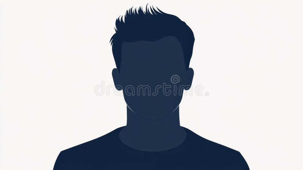 Male Default Anonymous User Icon Silhouette for Profile Avatar Design ...