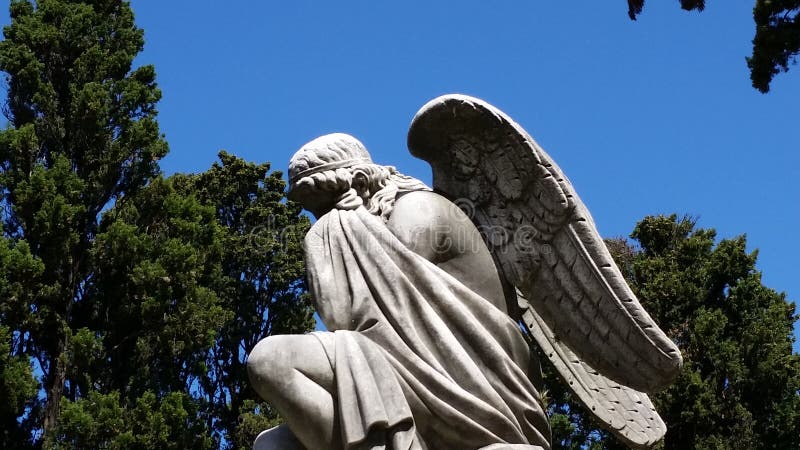 Male Deity stock photo. Image of angel, statue, grave - 174686234