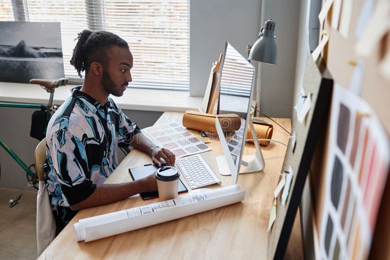 Male Designer Focused at Work Stock Photo - Image of design, business ...