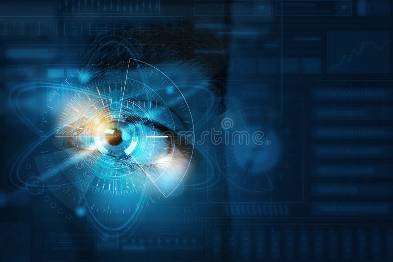 Male digital eye stock image. Image of screen, system - 64429075